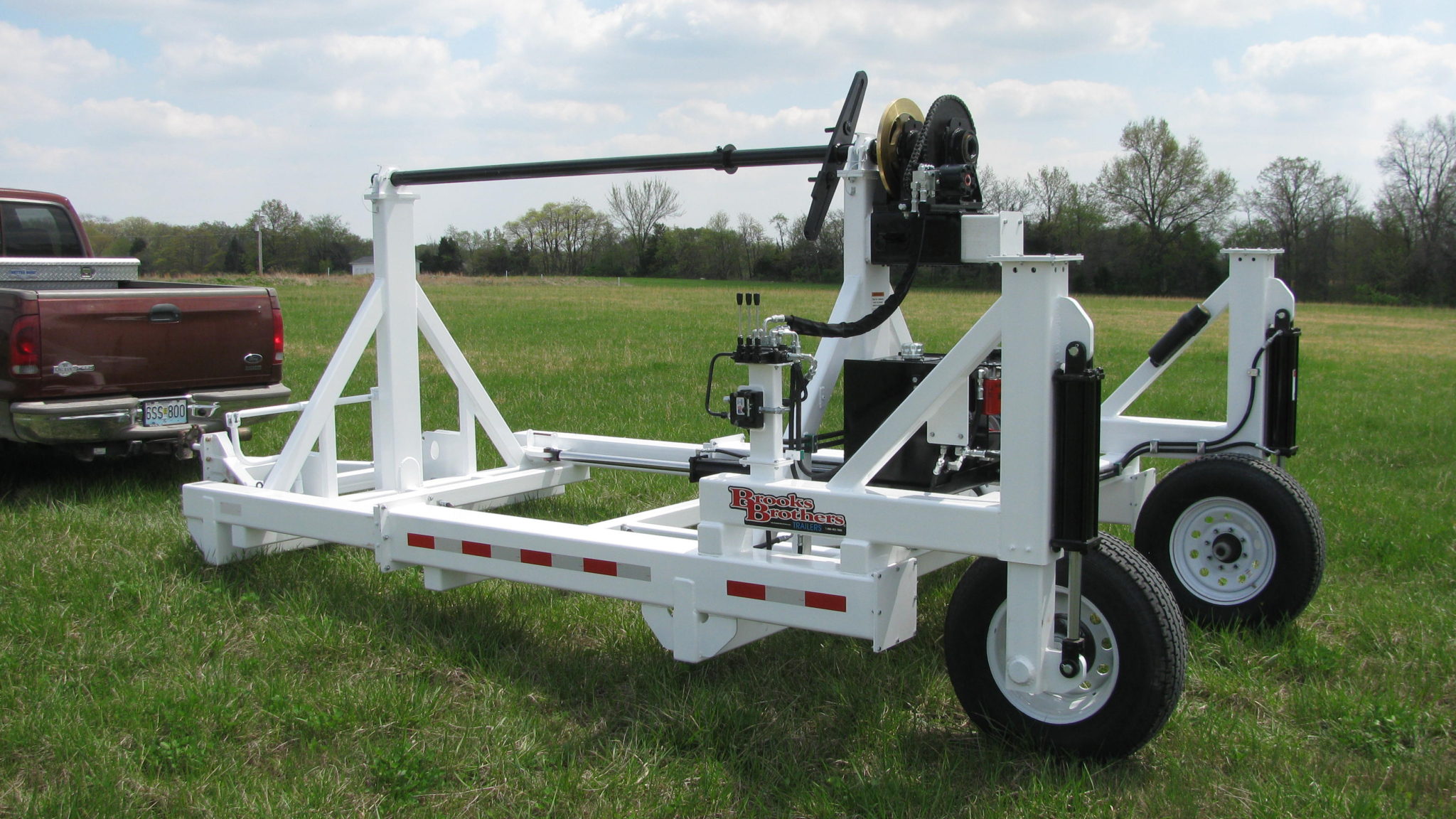 Expandable Reel Stand | Reel Trailers For Sale | Brooks Brothers Trailers